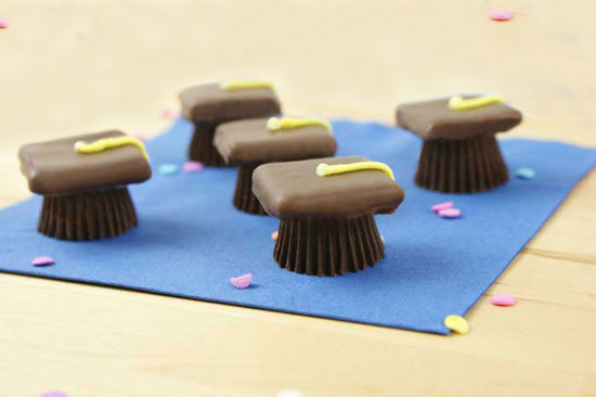 Reeses Cup Graduation Caps Graduation Cookie Candy Caps | HI COOKERY