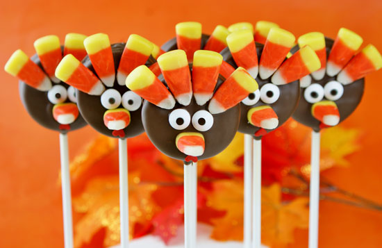 Turkey Cake Pop Oreo Cookies